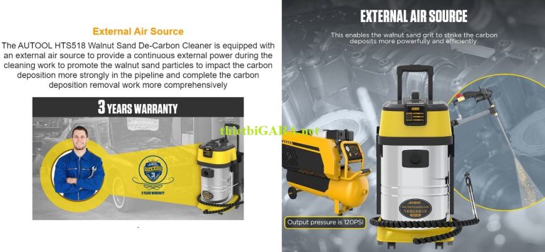Máy bắn vỏ óc chó | Máy bắn trấu | Vệ Sinh Cổ Hút Gió Autool